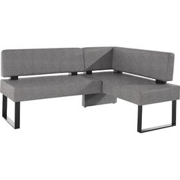 OTTO home Eckbank &raquo;Oliver mit Metallgestell, K&uuml;chenbank&laquo; verschiedene Bez&uuml;ge Cord Esszimmerbank OTTOs Choice grau Holzwerkstoff, Massivholz, Polyester