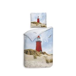 Wendebettw&auml;sche &raquo;Faro&laquo; 2 maritimes Design, hochwertiges Mako-Satin, Bettw&auml;sche ab 135x200 cm. bunt Mako-Satin, Obermaterial: 100% Baumwolle B/L: 135cm