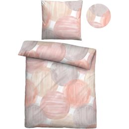 Biberna Bettw&auml;sche &raquo;Laura&laquo; 2 Stk. feiner Glanz + weicher Griff, pflegeleicht, ganzj&auml;hrig einsetzbar, RV gold Mako-Satin, Obermaterial: 100% Baumwolle B/L: 
