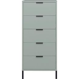 M&auml;usbacher Kommode &raquo;Bonnie&laquo; Kommode mit Quadratgestell gr&uuml;n Holzwerkstoff B/H/T: 51cm x 121cm x 45cm, 5 Stk.