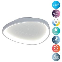 N&auml;ve n&auml;ve LED Deckenleuchte &raquo;Argesa&laquo; LED-Modul 1 Stk. warmwei&szlig; - kaltwei&szlig; CCT, Meteor-Licht, Memory, Nachtlicht, Timer, Fernbedienung, wei&szlig; 1, &Oslash; 60,5cm H: 