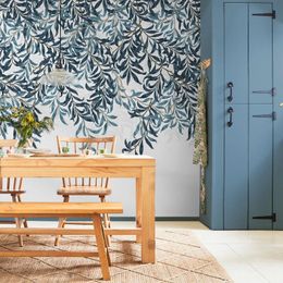WILLIAM MORRIS AT HOME Vliestapete &raquo;Willow Bough&laquo; Retro glatt 10mx52cm (ca. 5m2) blau Vlies B/L: 10m x 2,5m, Rollen: 1