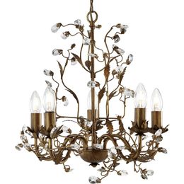 Searchlight Kronleuchter &raquo;H&auml;ngeleuchte Almandite, 5-flammig&laquo; E14 1 Stk. Barock-Ambiente braun 5, &Oslash; 50cm H: 48cm, 1 Stk.