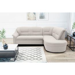 DOMO collection Ecksofa &raquo;Faenza f&uuml;r kleine R&auml;ume, Stellma&szlig;e 232x176cm, komfortabel, L-Form&laquo; mit Ottomane, zeitlos, elegante Armlehnen, wahlweise mit 