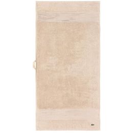 Lacoste Handtuch &raquo;LLECROCO&laquo; mit Label-Applikationen beige Frottier, Obermaterial: 100% Baumwolle B/L: 50cmx100cm, 1 Stk., Frottier
