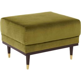Home Affaire Hocker &raquo;Chamby&laquo; mit Holzrahmen unten gr&uuml;n Luxus-Microfaser Lederoptik (100% Polyester);Samtoptik (100% Polyester) B/H/T: 70cm x 46cm x 