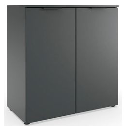 wimex Kommode &raquo;Level by fresh to go&laquo; 2-t&uuml;rig mit soft-close Funktion, 81cm breit, 92cm hoch grau Holzwerkstoff B/H/T: 81cm x 92cm x 41cm, 2 Stk.