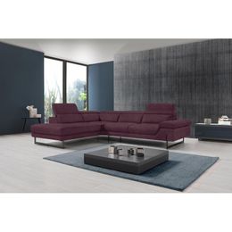 Egoitaliano Ecksofa &raquo;Queenie, extravagantes Sofa mit erstklassigem Sitzkomfort, L-Form&laquo; mit verstellbarer Armlehne und Kopfteilen f&uuml;r Wohlf&uuml;hlkomfort lila Luxus-
