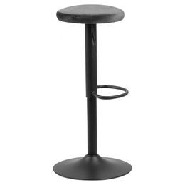 ACTONA GROUP Barhocker &raquo;Finch&laquo; Barstuhl, (Set, 2 St), H&ouml;henverstellbar, Fu&szlig;st&uuml;tze, Trompete Gestell grau B/H/T: 40cm x 82cm x 40cm, Stoff Dunkelgrau