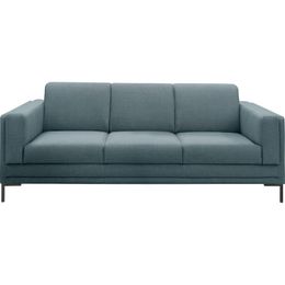 LOOKS by Wolfgang Joop 3-Sitzer &raquo;LOOKS VII&laquo; klare Linien, edles Design blau 100% Polyester B/H/T: 210cm x 82cm x 90cm, Struktur