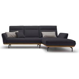 Creation BY ROLF BENZ Ecksofa &raquo;CR.460 Designsofa, verstellbare R&uuml;ckenlehne, hochwertig & bequem&laquo; Sockel in Nussbaum, Winkelf&uuml;&szlig;e in Umbragrau, Breite 