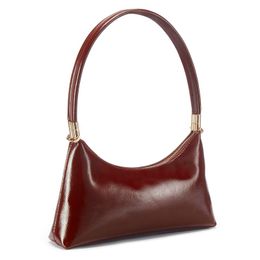 Vivance Damen Handtasche &raquo;Minibag, Umh&auml;ngetasche, Henkeltasche, Crossbody Bag&laquo; NEU Handtasche Damen zum Umh&auml;ngen aus gl&auml;nzendem Material VEGAN braun B
