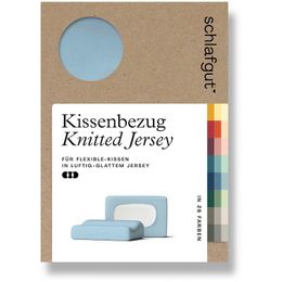 Schlafgut Kissenbezug &raquo;Pure flexibler Kissenbezug f&uuml;r Nackenst&uuml;tzkissen&laquo; Bio-Baumwolle mit Elasthan, mit Gummizug, b&uuml;gelfrei blau Bio-Baumwolle, Obermaterial: 