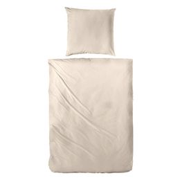 Primera Bettw&auml;sche &raquo;Halbleinen-Bettw&auml;sche&laquo; 2 tlg. Uni beige Halbleinen, Obermaterial: 50% Baumwolle, 50% Leinen B/L: 135cm x 200cm, 1 Stk., 1 Stk., Halbleinen