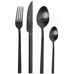 Pinti Inox PINTINOX Besteck-Set &raquo;DUKE&laquo; in moderner und zeitloser Formgebung schwarz Edelstahl 18/0 24 Stk.