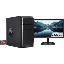 Captiva Business-PC-Komplettsystem &raquo;Power Starter R98-518 TFT Bundle&laquo; 60,5 &prime;&prime; AMD Ryzen 5 AMD 8 GB RAM 500 GB SSD schwarz ohne Windows