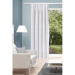 Home Wohnideen Gardine &raquo;DITOS&laquo; Multifunktionsband 1 Stk. tlg. Kombibandschal Leinenoptik, bestickt wei&szlig; Polyester 245cm, Multifunktionsband, 135cm