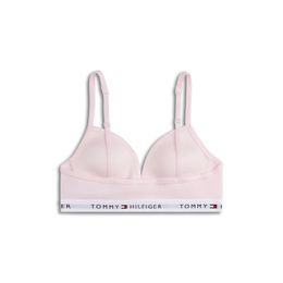 Tommy Hilfiger Underwear Kinder Triangel-BH mit Logoschriftzug rosa 128/134, N-Gr