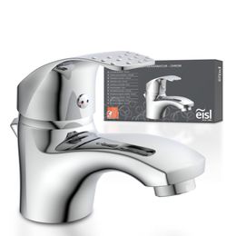 EISL&reg; Waschtischarmatur &raquo;Roma&laquo; mit Zugstange, mit Ablaufgarnitur, Mischbatterie, Chrom grau B/H/T: 5cm x 13,9cm Waschtischarmatur