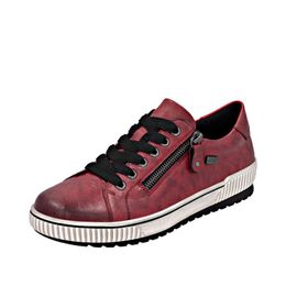 Remonte Damen Plateausneaker , Freizeitschuh, Halbschuh, Schn&uuml;rschuh mit Au&szlig;enrei&szlig;verschluss rot 36