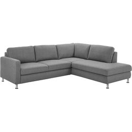Die PlanBar Ecksofa &raquo;MP-IN19027 L-Form&laquo; wahlweise mit Schlaffunktion, mit Kaltschaum grau 100% Polyester B/H/T: 261cm x 82cm x 220cm, Microfaser, 