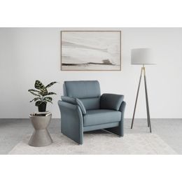 DOMO collection Sessel &raquo;Pina elegant und zeitloser Clubsessel, bequemer Cocktailsessel&laquo; Hoher Sitzkomfort, Luxus-Microfaser Lederoptik, petrol blau 