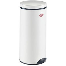Wesco M&uuml;lleimer &raquo;Gastro&laquo; 1 Beh&auml;lter Tretabfallsammler 22 Liter wei&szlig; Stahlblech B/H/T: 27cm x 58cm x 27cm, 22 l