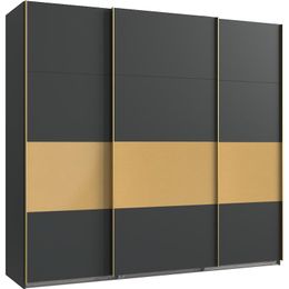 wimex Schwebet&uuml;renschrank &raquo;Dubai Kleiderschrank in trendigen goldenen Design&laquo; Schlafzimmerschrank wahlweise in zwei Breiten erh&auml;ltlich, Breite 225cm, 3 