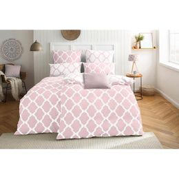 OTTO home Wendebettw&auml;sche &raquo;Alba in Gr. 135x200 oder 155x220 cm&laquo; 2 Stk. Bettw&auml;sche mit Wendeoptik, in verschiedenen Qualit&auml;ten, Baumwolle rosa Biber, 