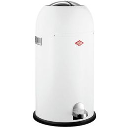 Wesco M&uuml;lleimer &raquo;Kickmaster&laquo; 1 Beh&auml;lter Abfallsammler mit D&auml;mpfer, 33 Liter wei&szlig; Stahlblech B/H/T: 37,5cm x 69cm x 37,5cm, 33 l