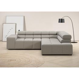 Home Affaire Ecksofa &raquo;Ancona, Ecksofa, incl. Kopfteilverstellung, Breite 249 cm, L-Form&laquo; wahlweise motorische Sitztiefenverstellung, B/T(H: 249/215/70