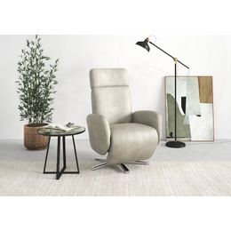 Sit & More sit&more TV-Sessel &raquo;Grenoble, inkl. Kopfteilverstellung&laquo; wahlweise mit 2 Motoren, Akku & Aufstehhilfe grau Luxus-Microfaser Vintageoptik, elektrisch 