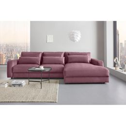 Home Affaire Ecksofa &raquo;Bloomfield, bequem und elegant, Breite 303cm, L-Form&laquo; mit Bettfunktion und Bettkasten, Unser Dauertiefpreis rosa 100% Polyester 