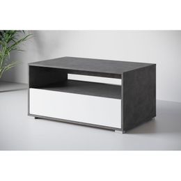 Home Affaire Couchtisch &raquo;Kenia&laquo; 1 Stk. tlg. Rechteckiger Kaffeetisch, 90x55 cm, mit offenem und geschlossenem Fach schwarz-wei&szlig; B/H/T: 90cm x 45cm x 