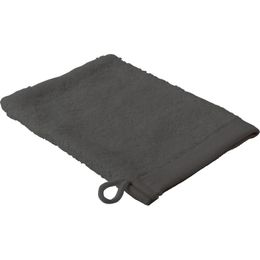 Waschhandschuh grau Baumwolle B/L: 16cmx22cm, 3 Stk.