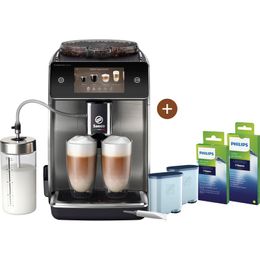 Saeco Kaffeevollautomat &raquo; GranAroma Deluxe SM6685/00&laquo; Pflegeset CA6707/10 im Wert von UVP 49,99&euro; silber Einheitsgr&ouml;&szlig;e Kaffeevollautomat