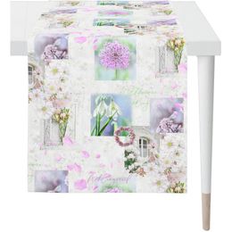 Apelt Tischl&auml;ufer &raquo;6722&laquo; lila Baumwolle, Polyester B/L: 140cm x 48cm, rechteckig