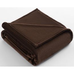 OTTO home Wohndecke &raquo;Tianna&laquo; weiche Kuscheldecke,150x200cm, leicht & kompakt, pflegeleicht, premium braun Polyester B/L: 150cm x 200cm