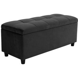 Quelle Bettbank &raquo;Abgesteppt&laquo; Mit Stauraum, auch als Garderobenbank geeignet, Polsterbank schwarz Holzwerkstoff, Massivholz, Polyester B/H/T: 100cm x 42,5cm x