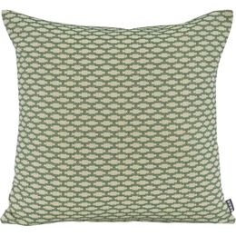 HOCK Dekokissen &raquo;Nalou&laquo; Sofakissen inkl. F&uuml;llung, 50x50cm, Dekokissen, gemustert gr&uuml;n Obermaterial: 84% Baumwolle, 16% Polyester. F&uuml;llung: 100% Polyester B