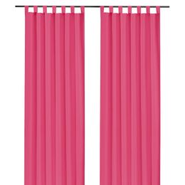 Weckbrodt-Gardinen Vorhang &raquo;Vito&laquo; Schlaufen 1 Stk. tlg. Microvelour, blickdicht, Unifarben, Gardine, Store pink Satin, Polyester 175cm, Schlaufen, 140cm