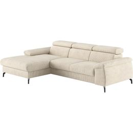 COTTA Ecksofa &raquo;Kitty L-Form, B: 242 cm&laquo; mit Kopfteilverstellung, optional Schlaffunktion & Bettkasten 88% POLYESTER (PES) 12% POLYAMID (PA) B/H/T: 