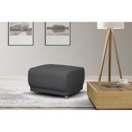 OTTO home Polsterhocker &raquo;LEMPS mit Wellenunterfederung, Ma&szlig;e B/T/H: 70/63/45 cm&laquo; passend zur Serie, in hochwertiger Verarbeitung grau 100% Polyester B