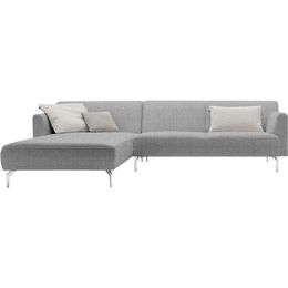 Creation BY ROLF BENZ Ecksofa &raquo;CR.446 elegantes Designsofa mit hohem Sitzkomfort&laquo; in minimalistischer, schwereloser Optik, Breite 275 cm grau Chenille