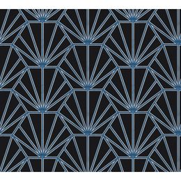 Daniel Hechter Vliestapete gemustert geometrisch grafisch glatt Designertapete Tapete Geometrisch Tapeten Wohnzimmer Schlafzimmer Flur schwarz Vinyl, Vlies B/L: 