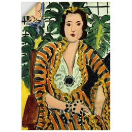 Artland Wandbild &raquo;Dame mit blauem Schmuckst&uuml;ck. 1937&laquo; Bilder von Frauen 1 Stk. tlg. als Alubild, Leinwandbild, Poster, Wandaufkleber in verschied. Gr&ouml;&szlig;en bunt