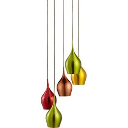 Searchlight H&auml;ngeleuchte &raquo;H&auml;ngeleuchte Vibrant, 5-flammig&laquo; E14 1 Stk. Metallic-Glanzeffekt silber 5, &Oslash; 30cm H: 19cm, 1 Stk.