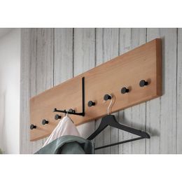 Home Affaire Hakenleiste &raquo;Dura&laquo; aus FSC -zertifiziertem Massivholz, Breite 50 oder 80 cm braun Massivholz B/H/T: 80cm x 22cm x 4,6cm