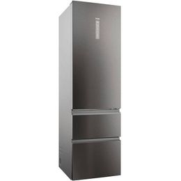 Haier K&uuml;hl-/Gefrierkombination Combi 3D 60 &raquo;HTW5620CNMP&laquo; 205 cm hoch 59,5 cm breit Humidity Zone: Obst, Gem&uuml;se und Salat 2x l&auml;nger frisch halten silber 