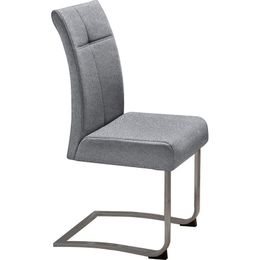 OTTO home Freischwinger &raquo;Rab&laquo; (Set) 2 Stk.Bezug in verschiedenen Qualit&auml;ten, maximale Belastbarkeit 120 kg grau Polyester B/H/T: 44cm x 98,5cm x 57cm,